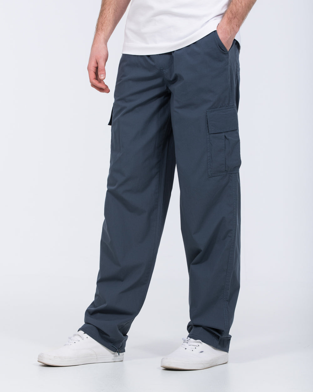 2t Reuben Tall Lightweight Oversized Cargo Trousers (blue) | Tall Mens ...