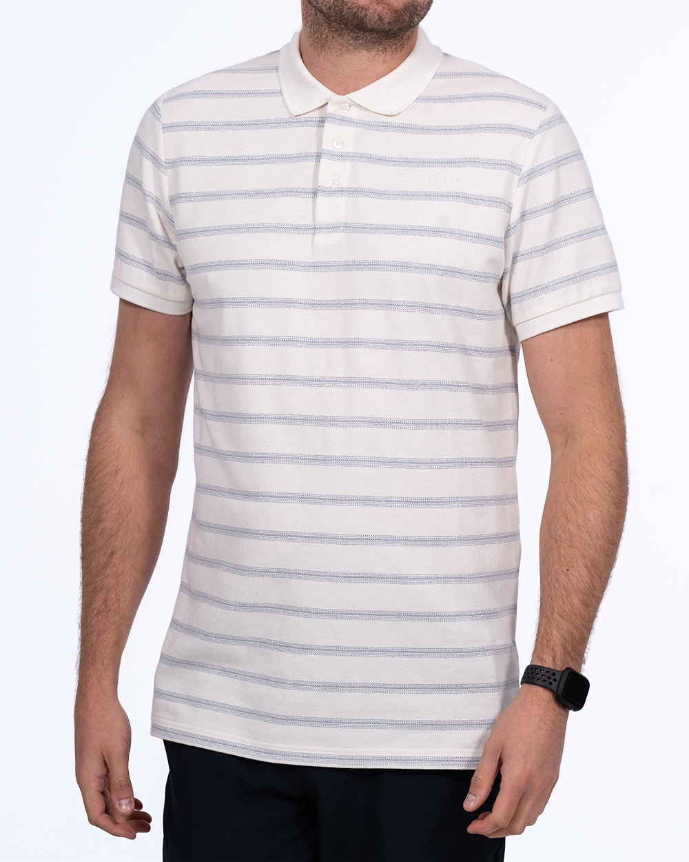 Parell Active Tall Mens Jersey Polo Shirt (white pattern) | Tall Mens ...