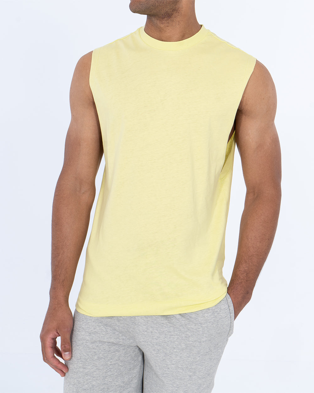 2t Reign Tall Mens Drop Armhole Tank Top (lime) | Tall Mens Clothing ...