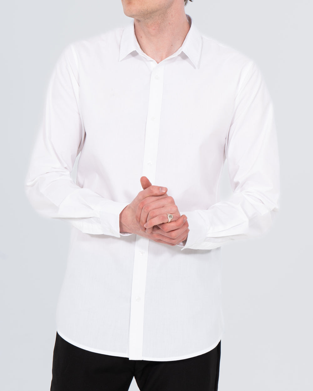 Essentalls Extra Tall Mens Slim Fit Formal Shirt (white) | Tall Mens ...
