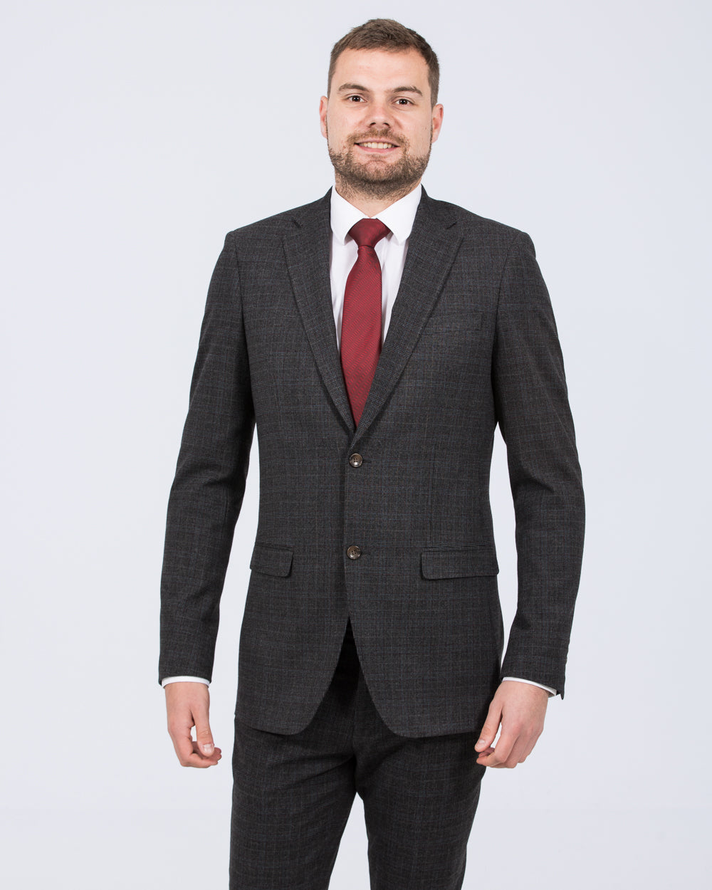 Skopes Jacob Slim Fit Tall Suit (grey check) | Tall Mens Clothing ...