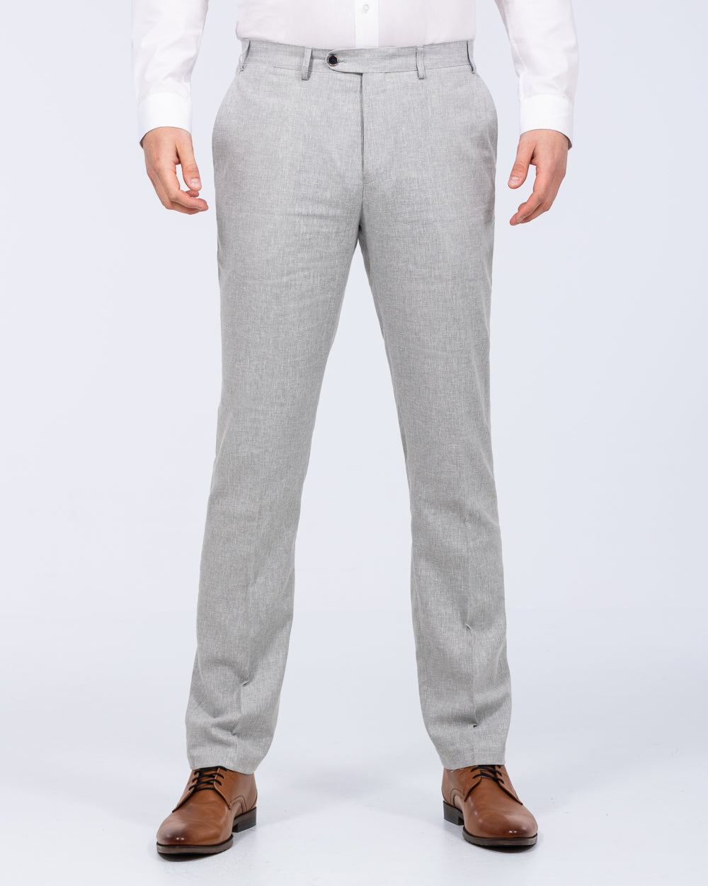 Skopes Tuscany Slim Fit Linen Blend Trousers (silver) | Tall Mens ...