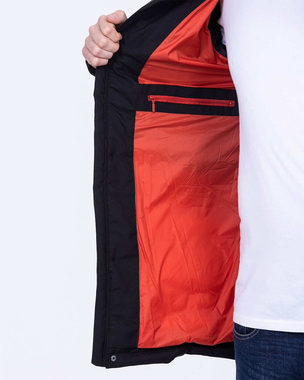 Cabano Tall Extra Long Longer Quilted Parka Jacket (plain black) | Tall ...