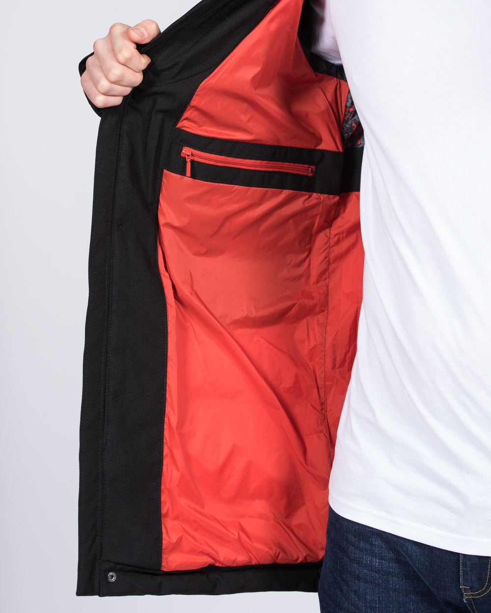 Cabano Tall Extra Long Longer Quilted Parka Jacket (black) | Tall Mens ...