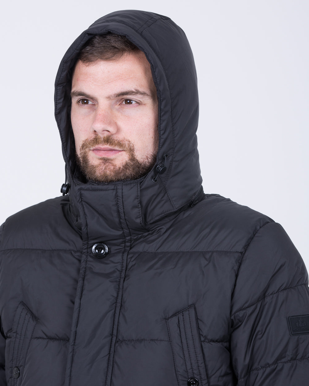 Cabano Tall Puffer Jacket (plain black) | Tall Mens Clothing | 2tall.com