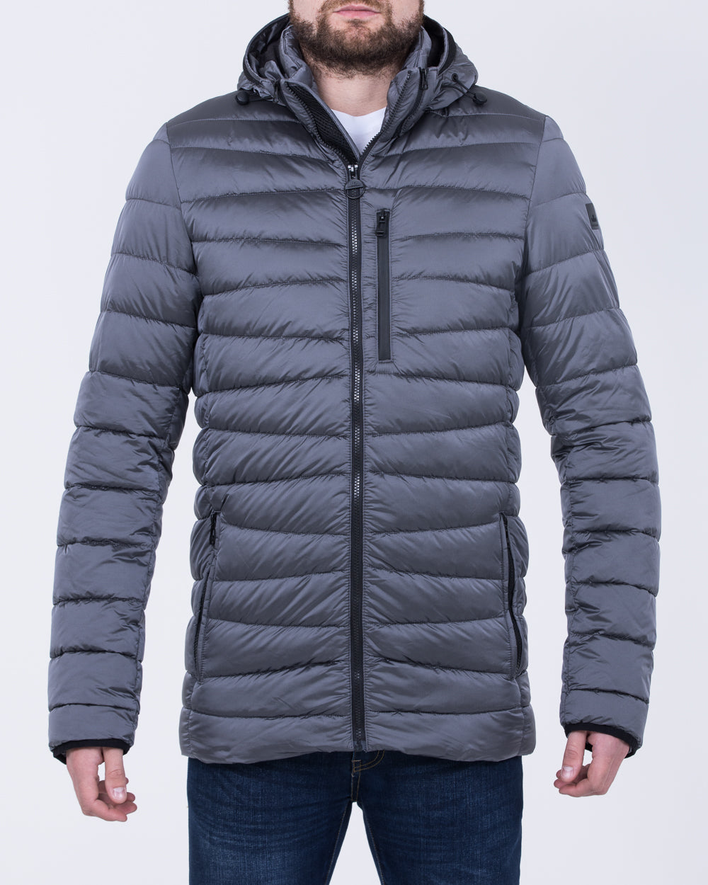 Cabano Extra Long Longer Tall Adjustable Puffer Mens Jacket Coat ...