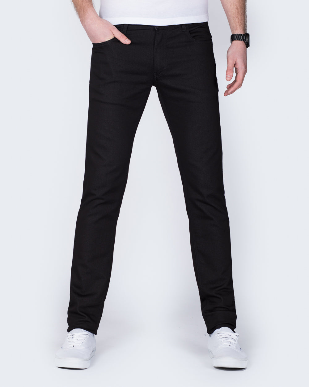 Cub Alex Tapered Fit Tall Mens Stretch 38 Inch Leg Jeans (flex black ...