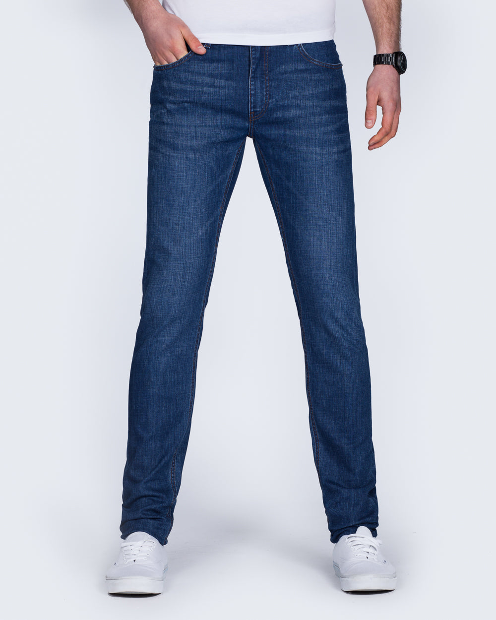 Cub Alex Tapered Fit Tall Mens Extra Long Jeans (royal stone) | Tall ...