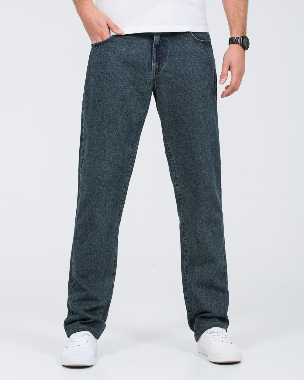 Ed Baxter Regular Fit Tall Mens Extra Long Jeans (washed denim) 36 38 ...
